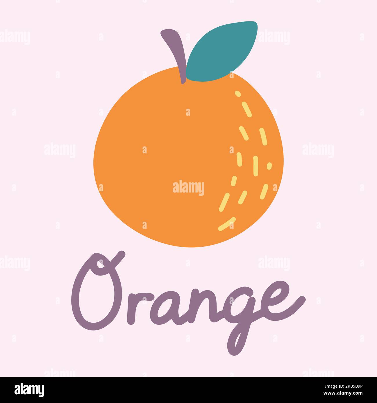 Orange Fruit graphic drawing with label Stock Vector Image & Art - Alamy