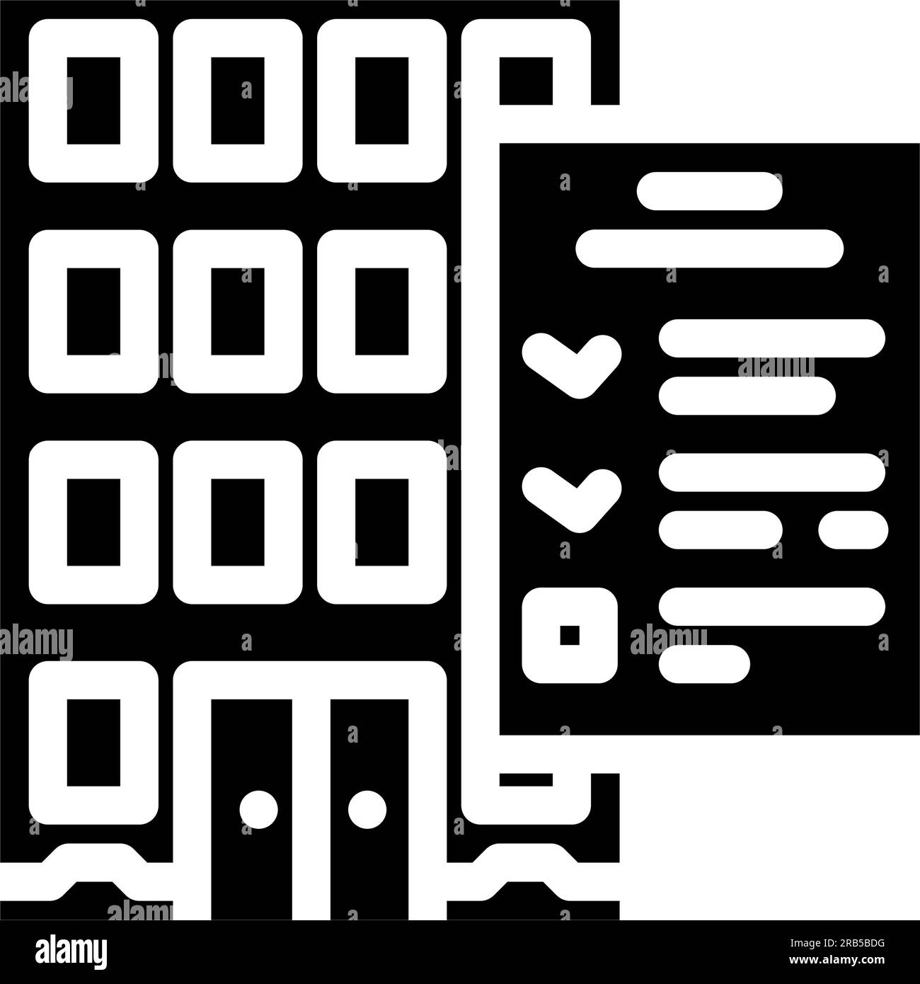 building inspection civil engineer glyph icon vector illustration Stock ...