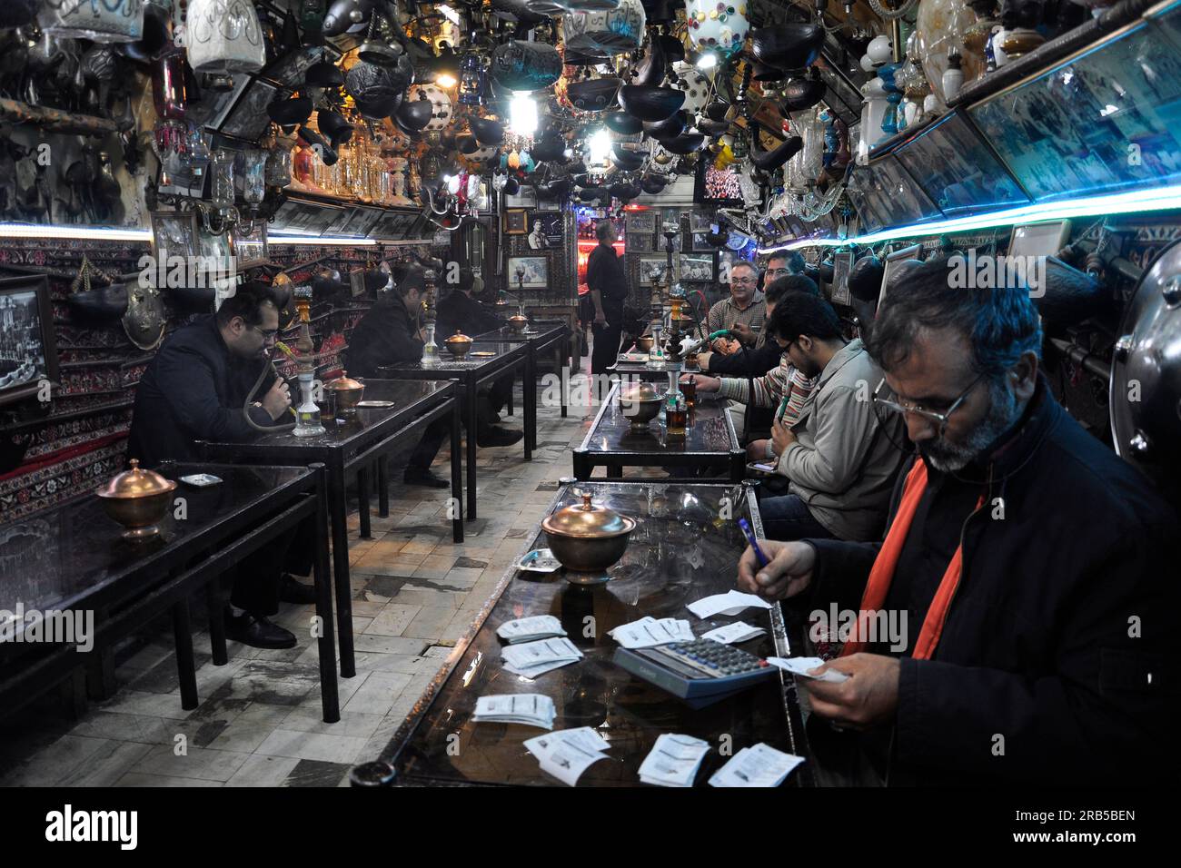 Iran. Isfahan. Local Coffee Shop Stock Photo - Alamy