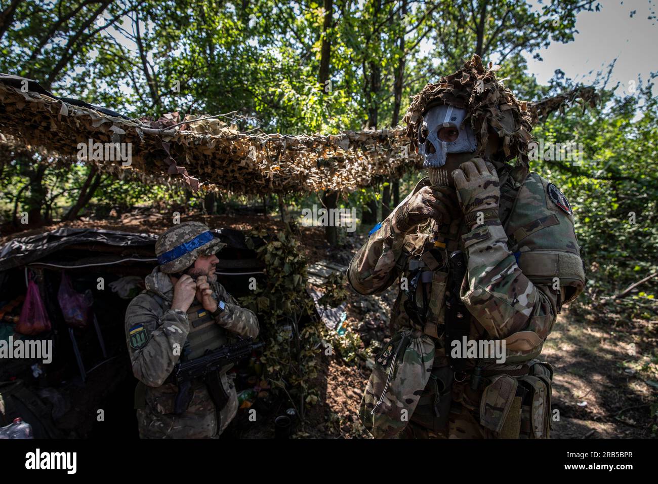 Dimas and Viking from the 110th Territorial Defense Brigade seen ...