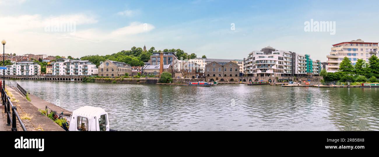 Panoramic view of Harbourside area of Bristol Docks, Bristol, United ...