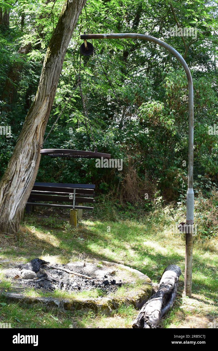 Fixed Grill in the forest Stock Photo - Alamy