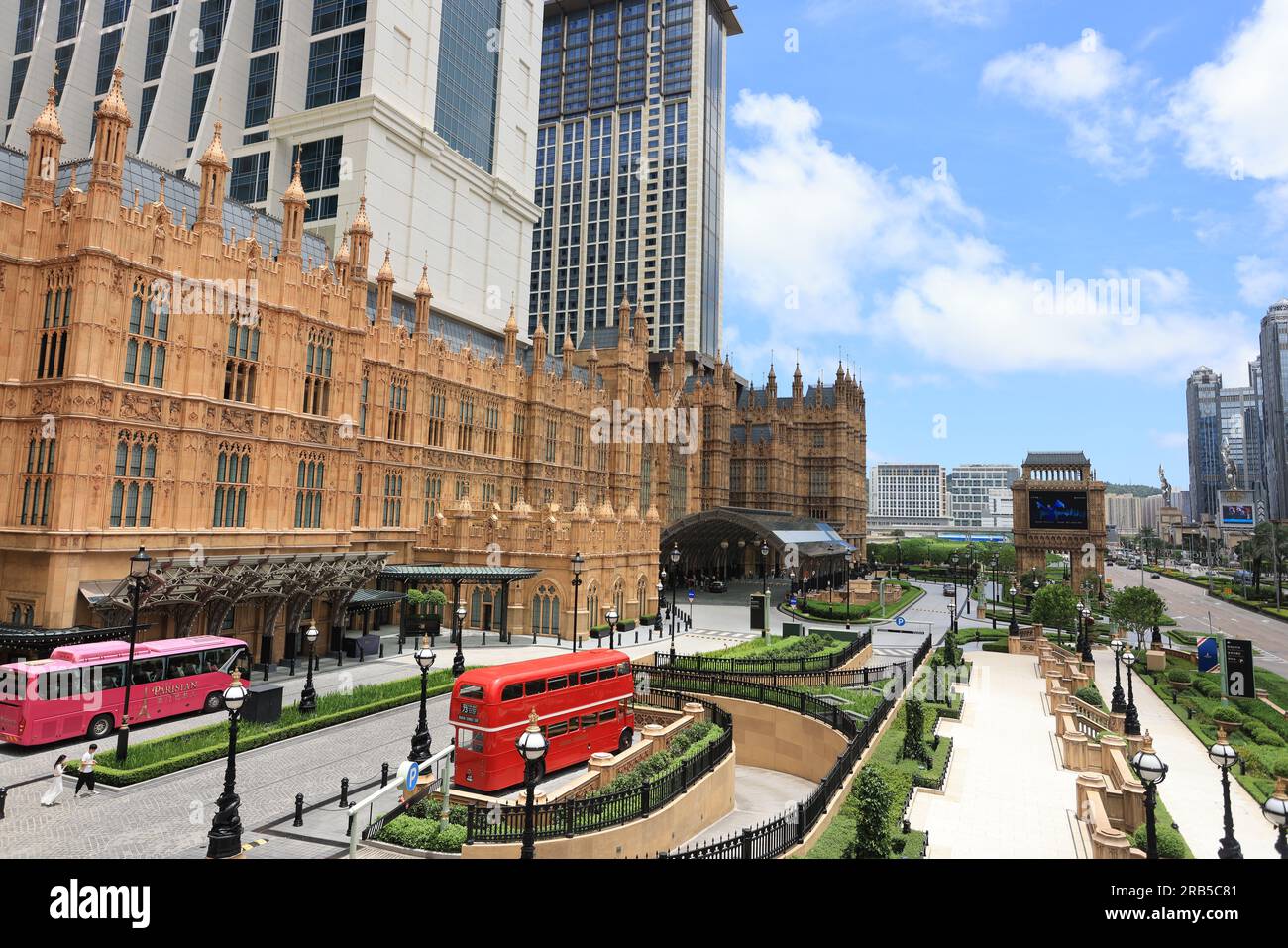 exterior of The Londoner Macao. it is the casino and resort with London ...