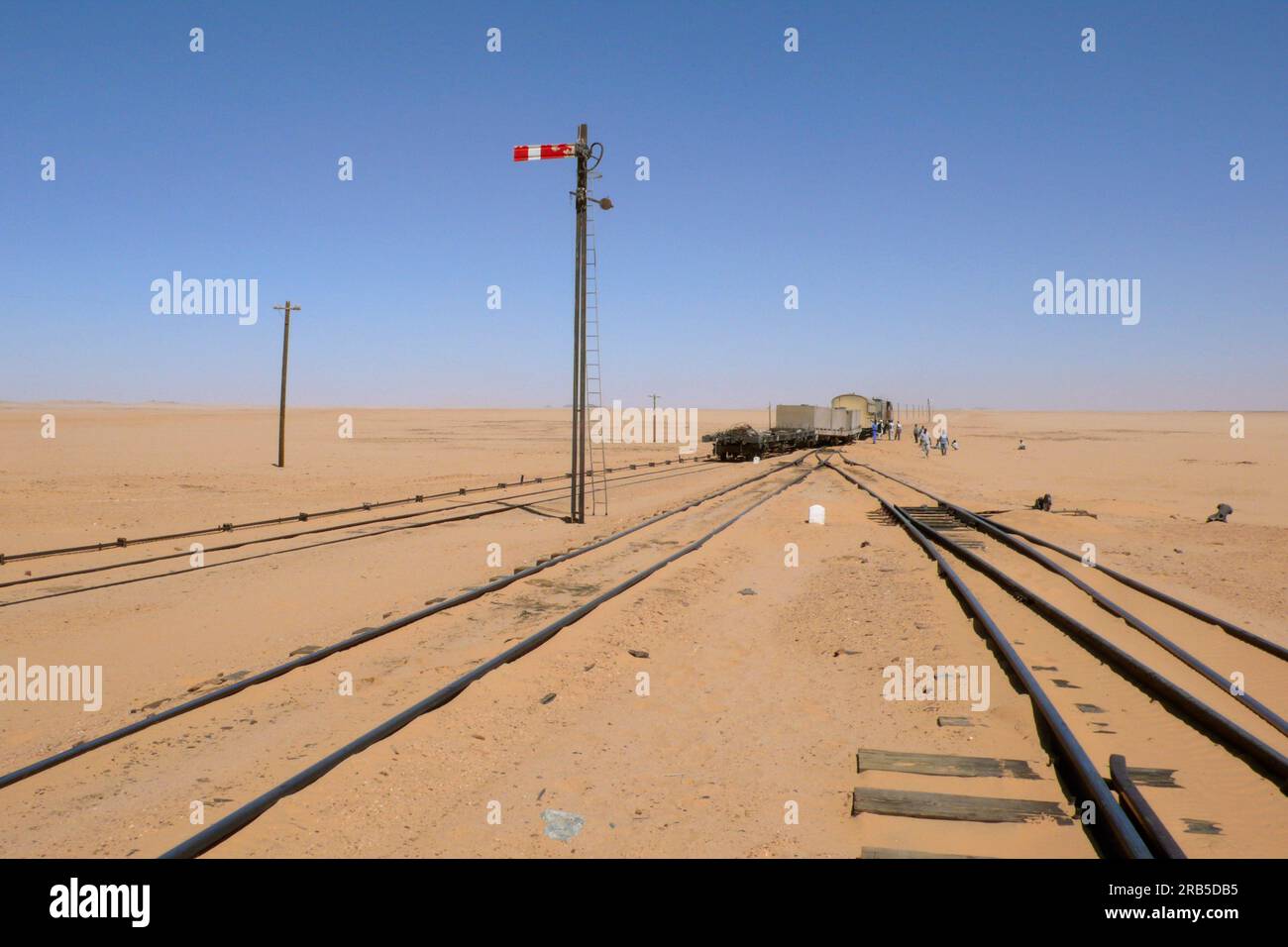 Railway in The Desert. Nubia. Sudan. North Africa Stock Photo - Alamy