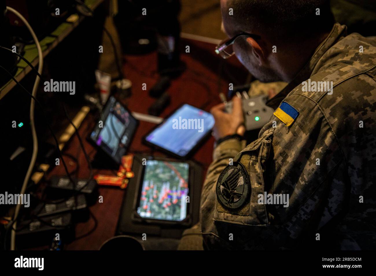 July 5, 2023, Novodarivka, Ukraine: A soldier from the 110th ...