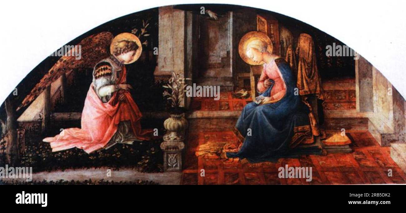 The Annunciation 1450 by Filippo Lippi Stock Photo - Alamy