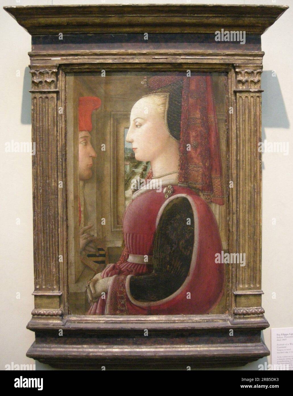 Portrait of a Man and Woman at a Casement 1440 by Filippo Lippi Stock ...