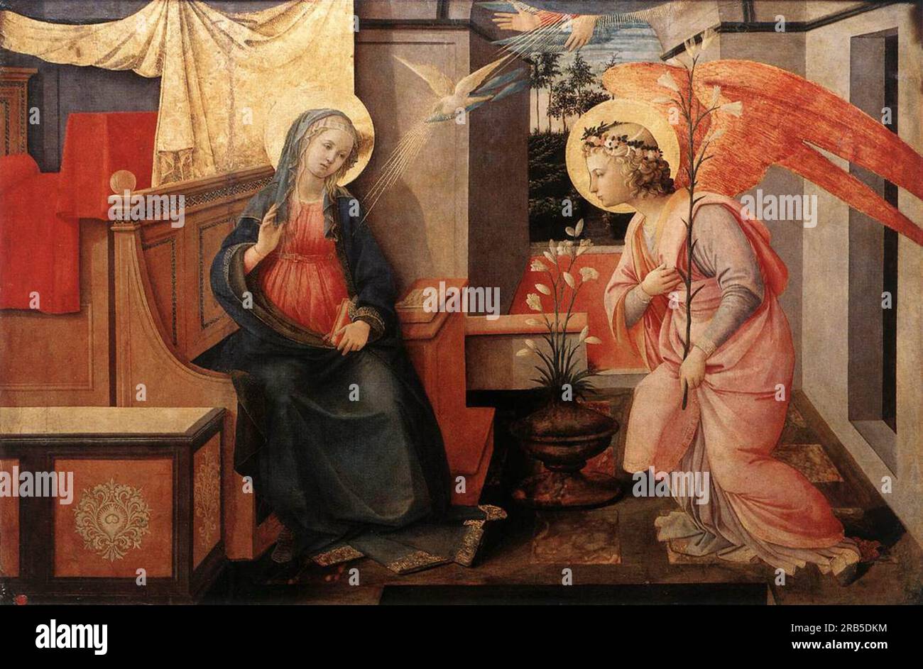 Annunciation 1450 by Filippo Lippi Stock Photo - Alamy