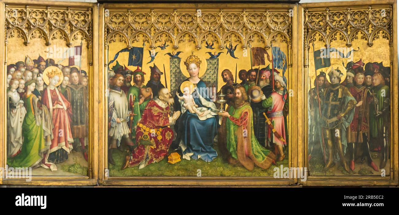 The Dombild Altarpiece, Cologne Cathedral (Altar of Three Magi) 1445 by ...