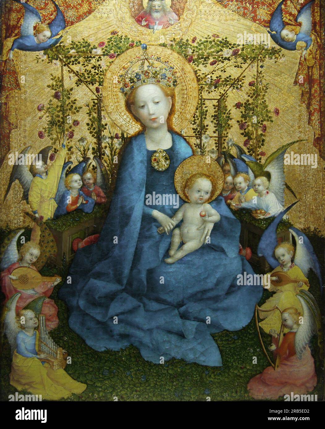 Madonna of the Rose Bower 1442 by Stefan Lochner Stock Photo - Alamy