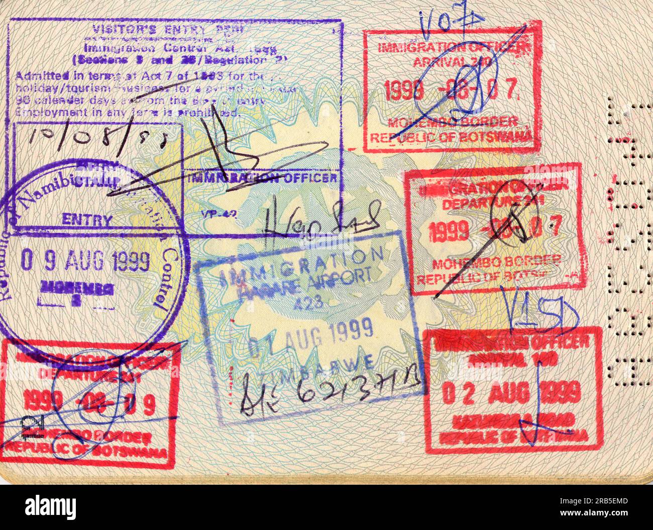 Entry Visa Valid in Africa Stock Photo - Alamy