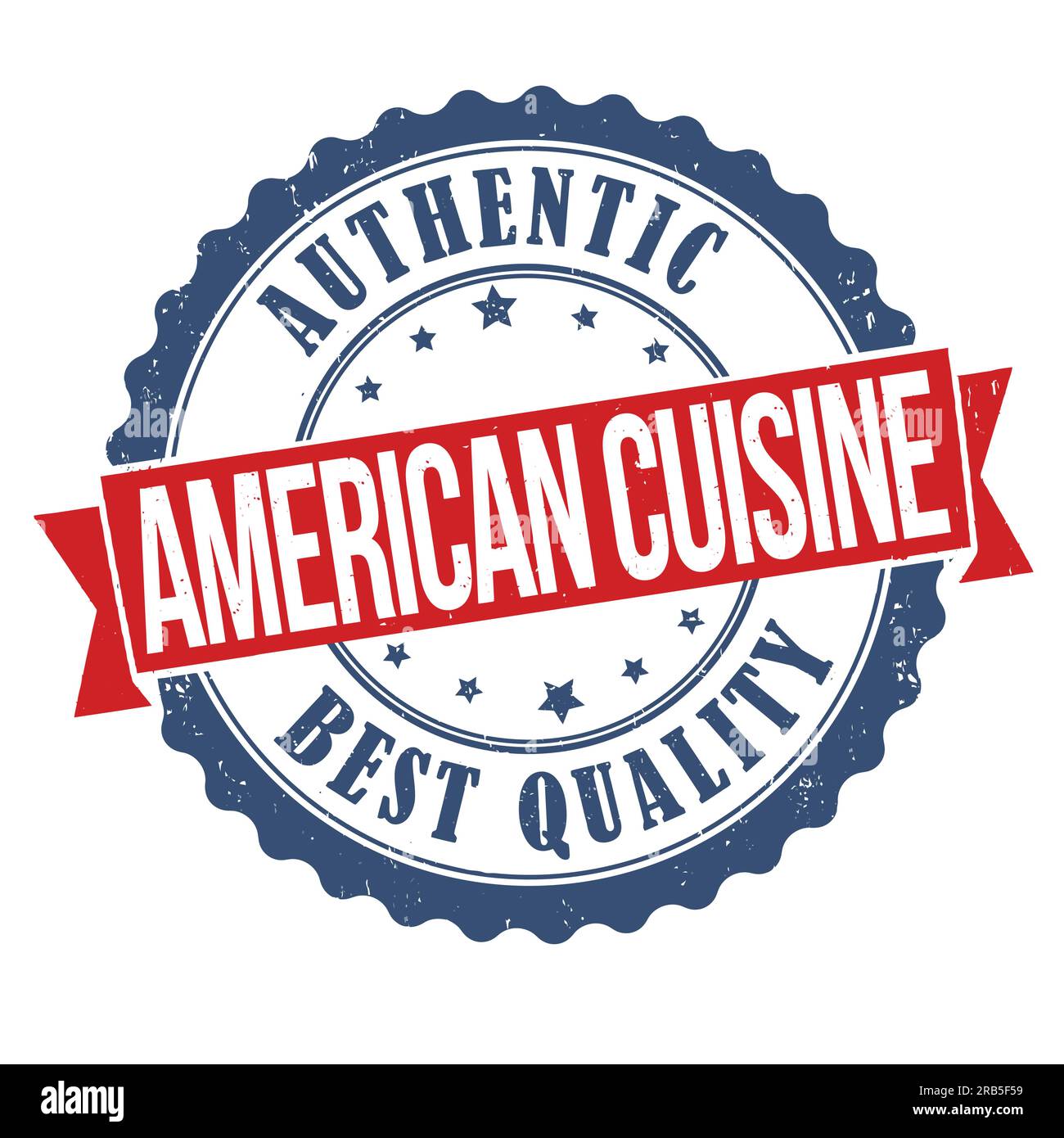 American cuisine grunge rubber stamp on white background, vector ...