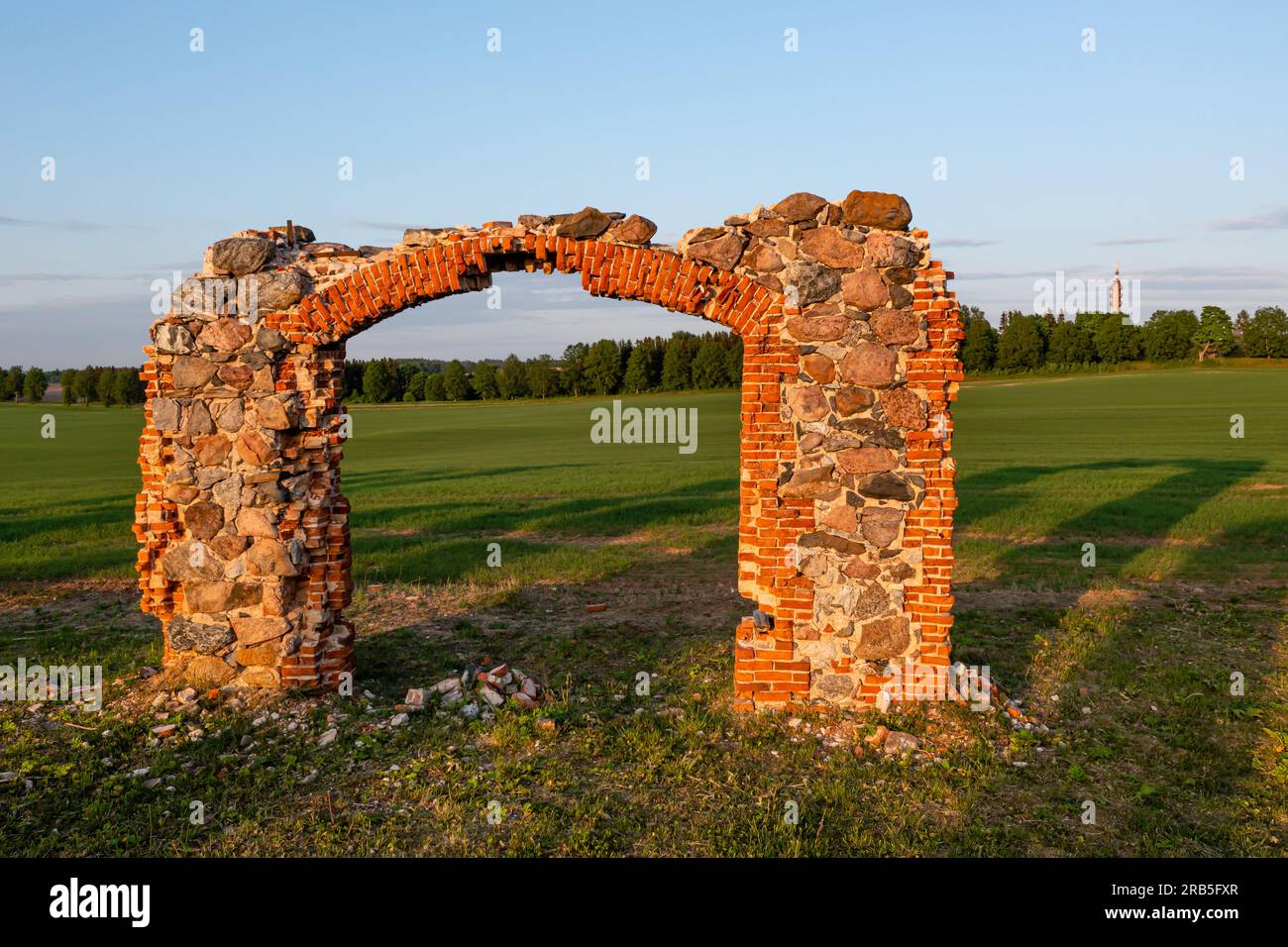 Ruins of an ancient building that looks like Stonehenge, aerial view ...