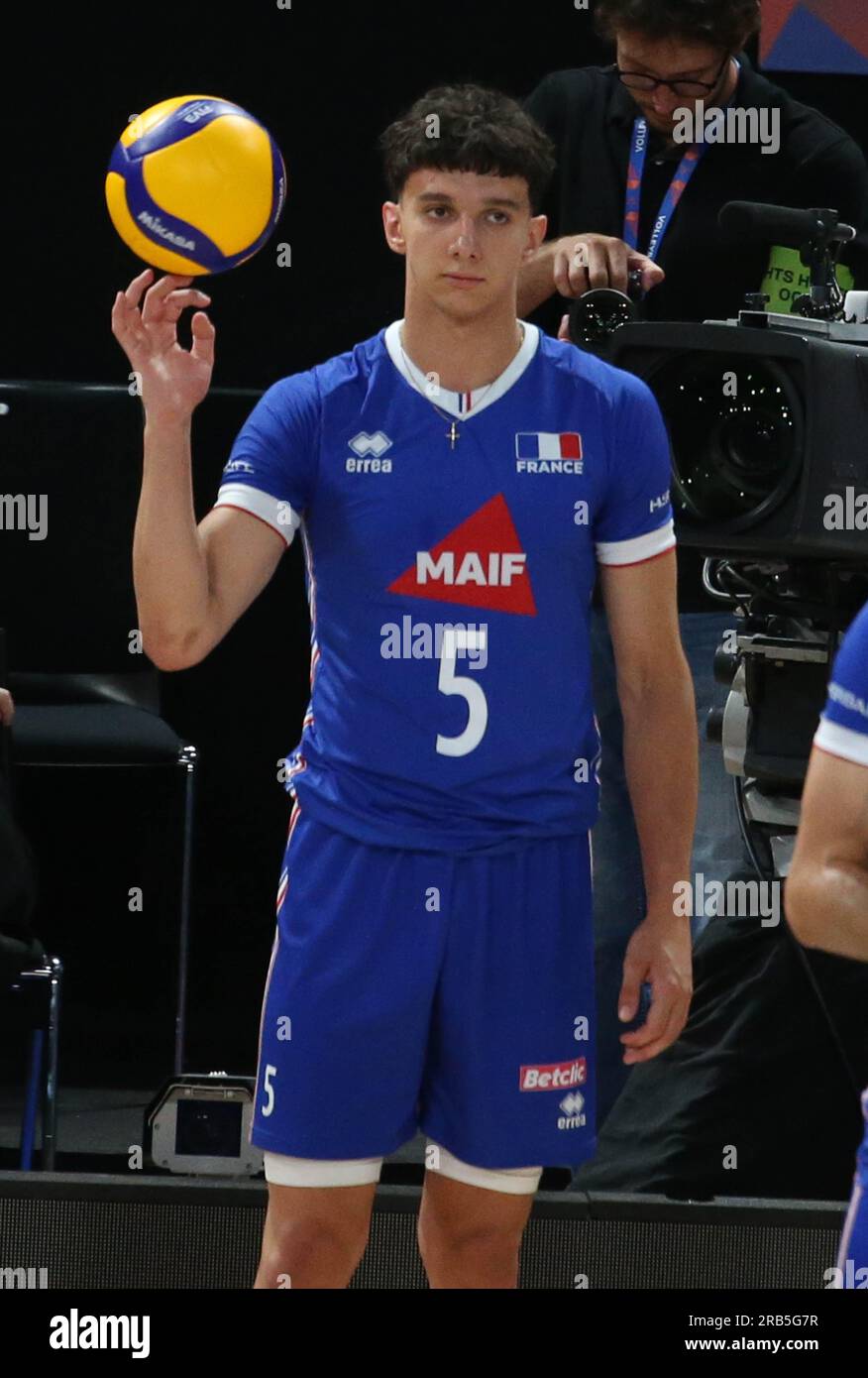 Kellian Motta Paes of France during the Volleyball Nations League 2023 ...