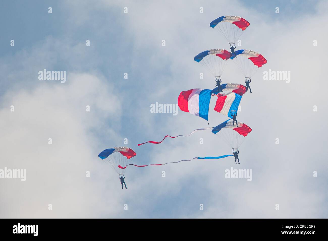 Miitary Parachute display by the Team Phenix Armée de l'air et de l ...