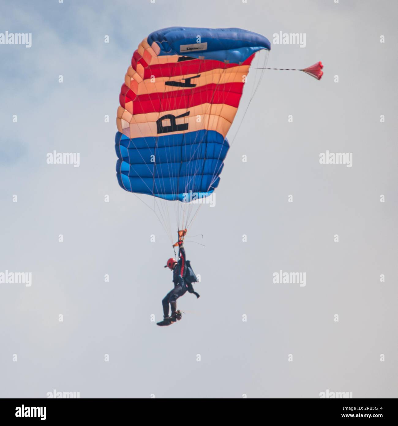 Miitary Parachute display by the RAF Falcons Parachute Display Team at ...