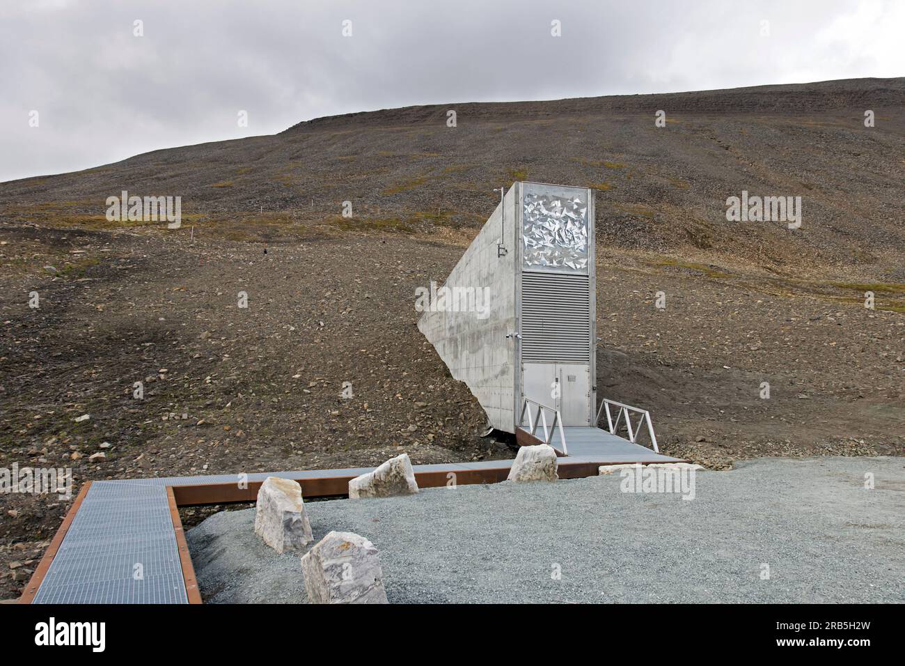 Entrance to the Svalbard Global Seed Vault, largest seed bank in the ...