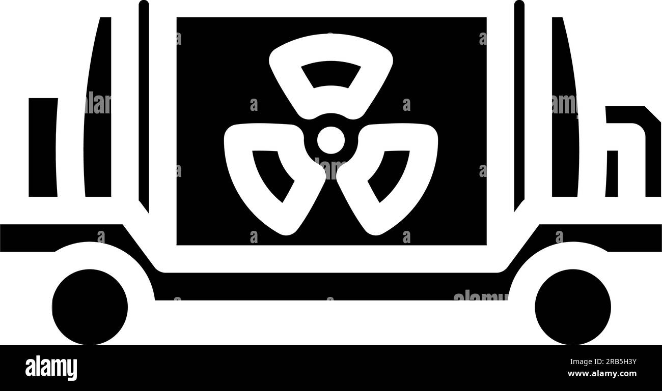 small modular nuclear reactor future technology glyph icon vector ...