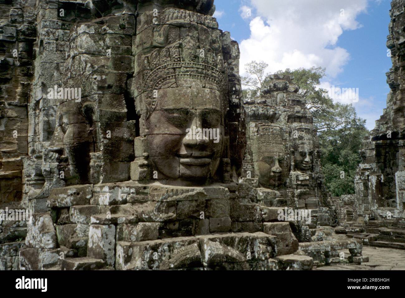Angkor Thom. Bayon Temple. Sculptures. Cambodia. Asia Stock Photo - Alamy