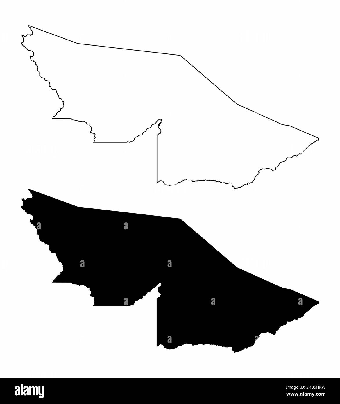 The black and white Acre State silhouette maps, Brazil Stock Vector ...