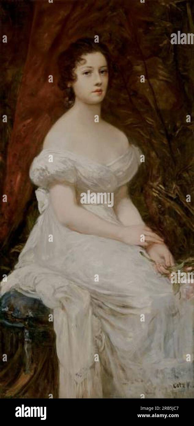 Portrait of Kornélia Lotz 1890 by Károly Lotz Stock Photo - Alamy