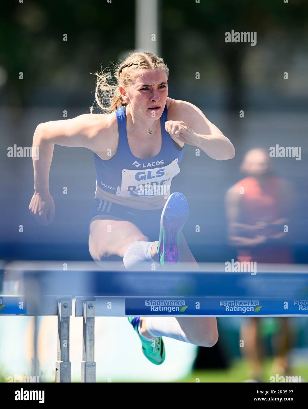 Serina RIEDEL (GER/ TSV Zeulenroda) Action, women's 100m hurdles, on ...