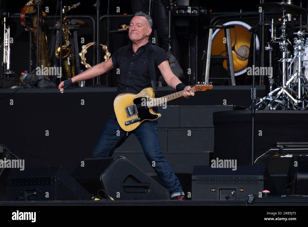 London.UK. Bruce Springsteen and E Street Band headlines BST Hyde Park Festival in Hyde Park in ...
