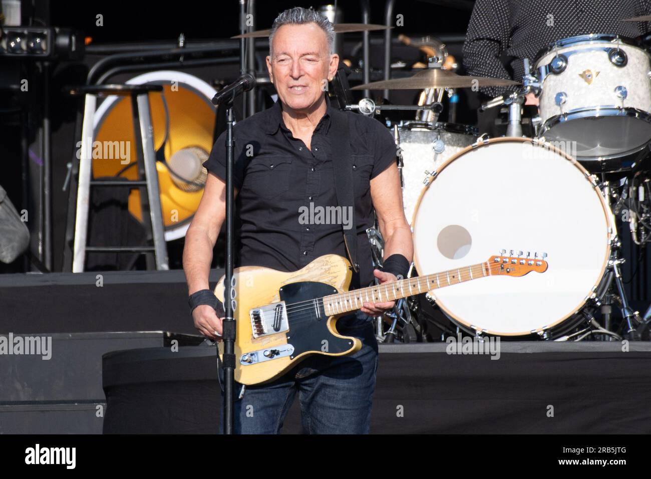 London.UK. Bruce Springsteen and E Street Band headlines BST Hyde Park Festival in Hyde Park in ...