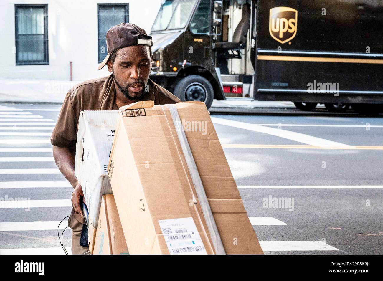 July 6, 2023, New York City, New York, United States: A United Parcel ...