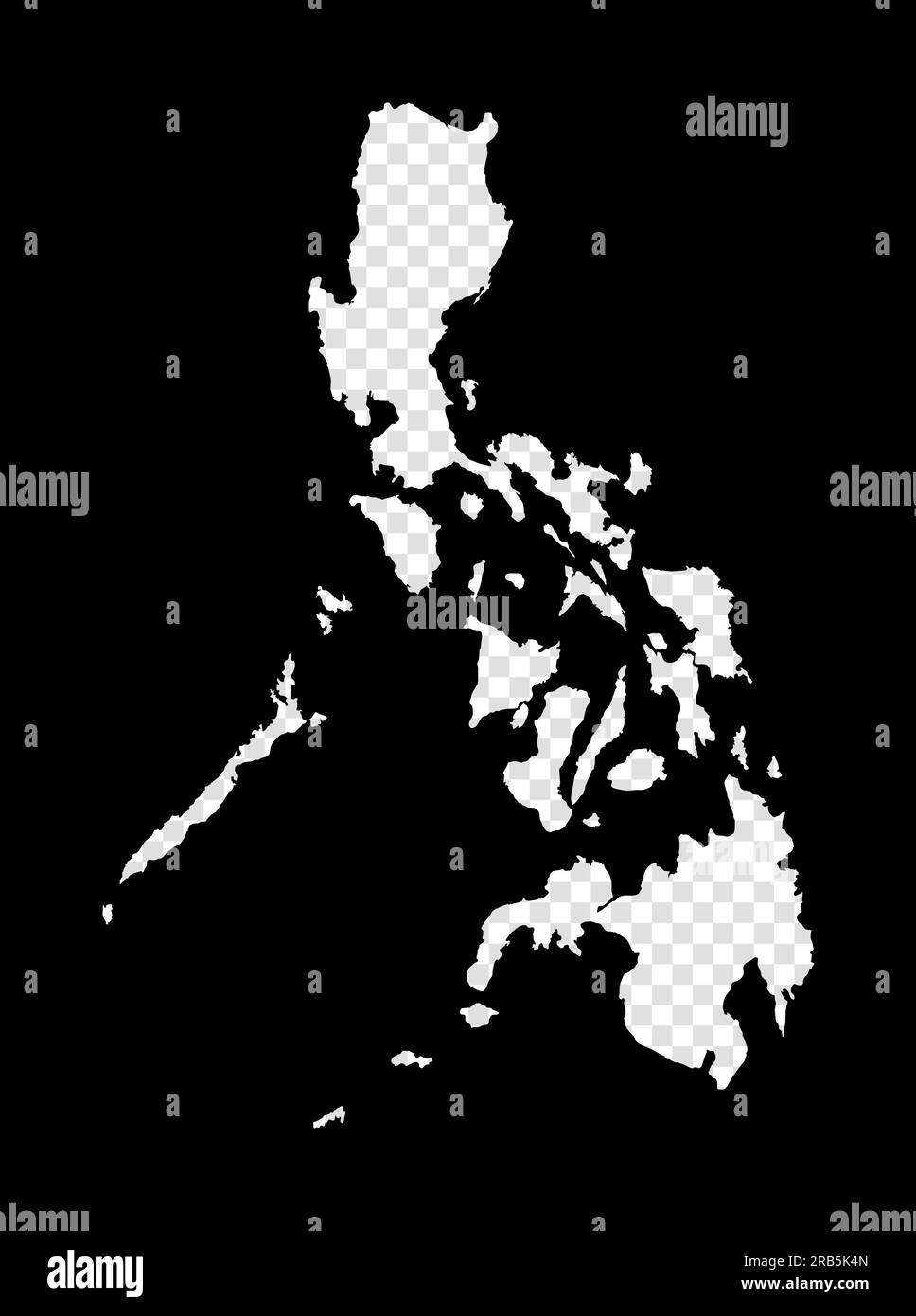 Stencil map of the Philippines. Simple and minimal transparent map of ...