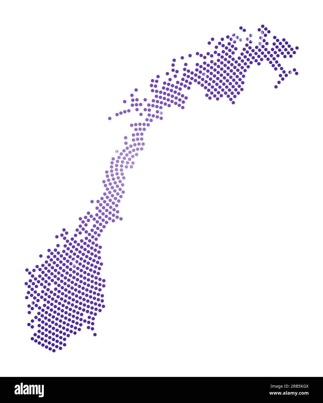Norway dotted map. Digital style shape of Norway. Tech icon of the ...