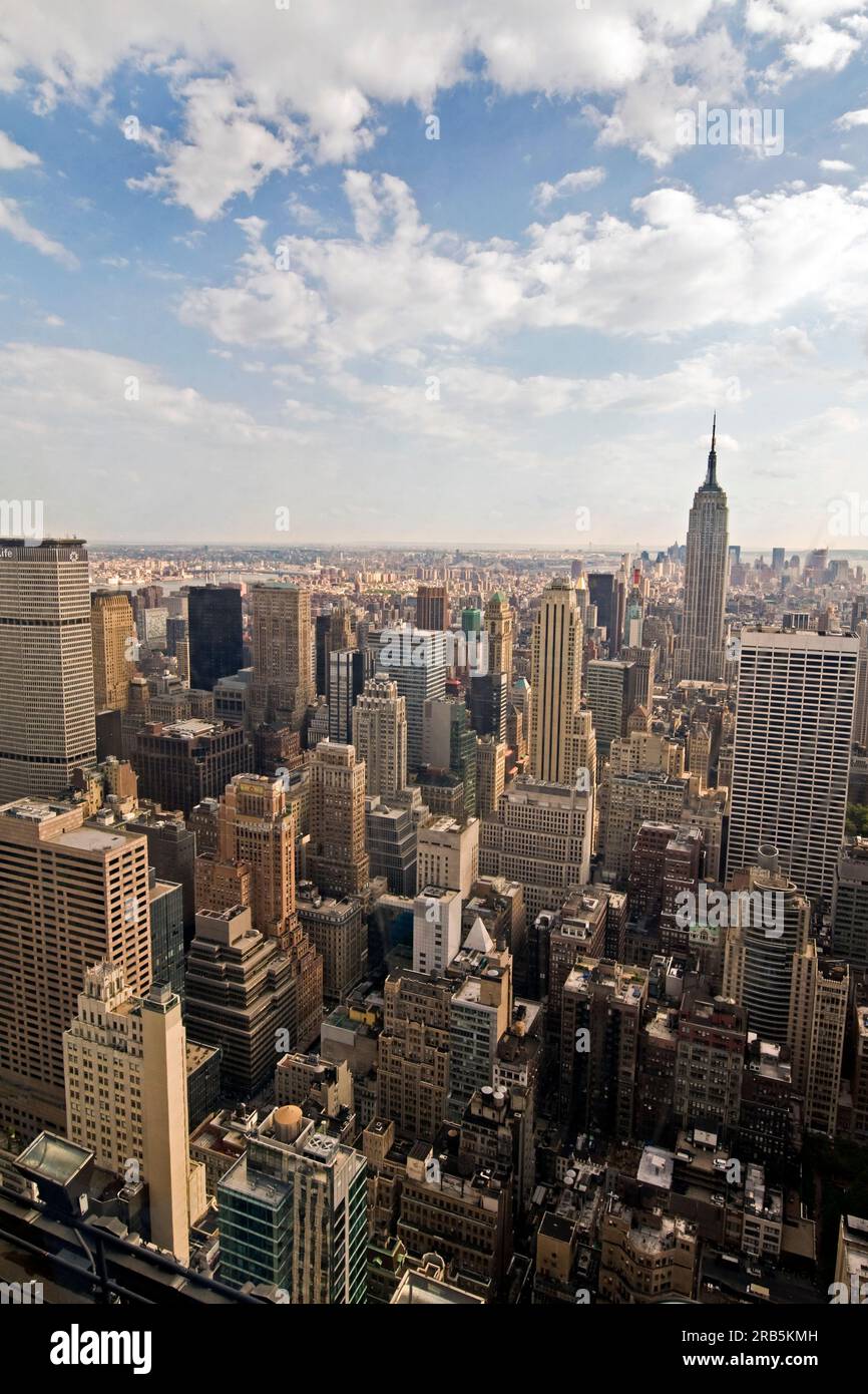 Manhattan From Top of The Rock. New York City. Usa Stock Photo - Alamy