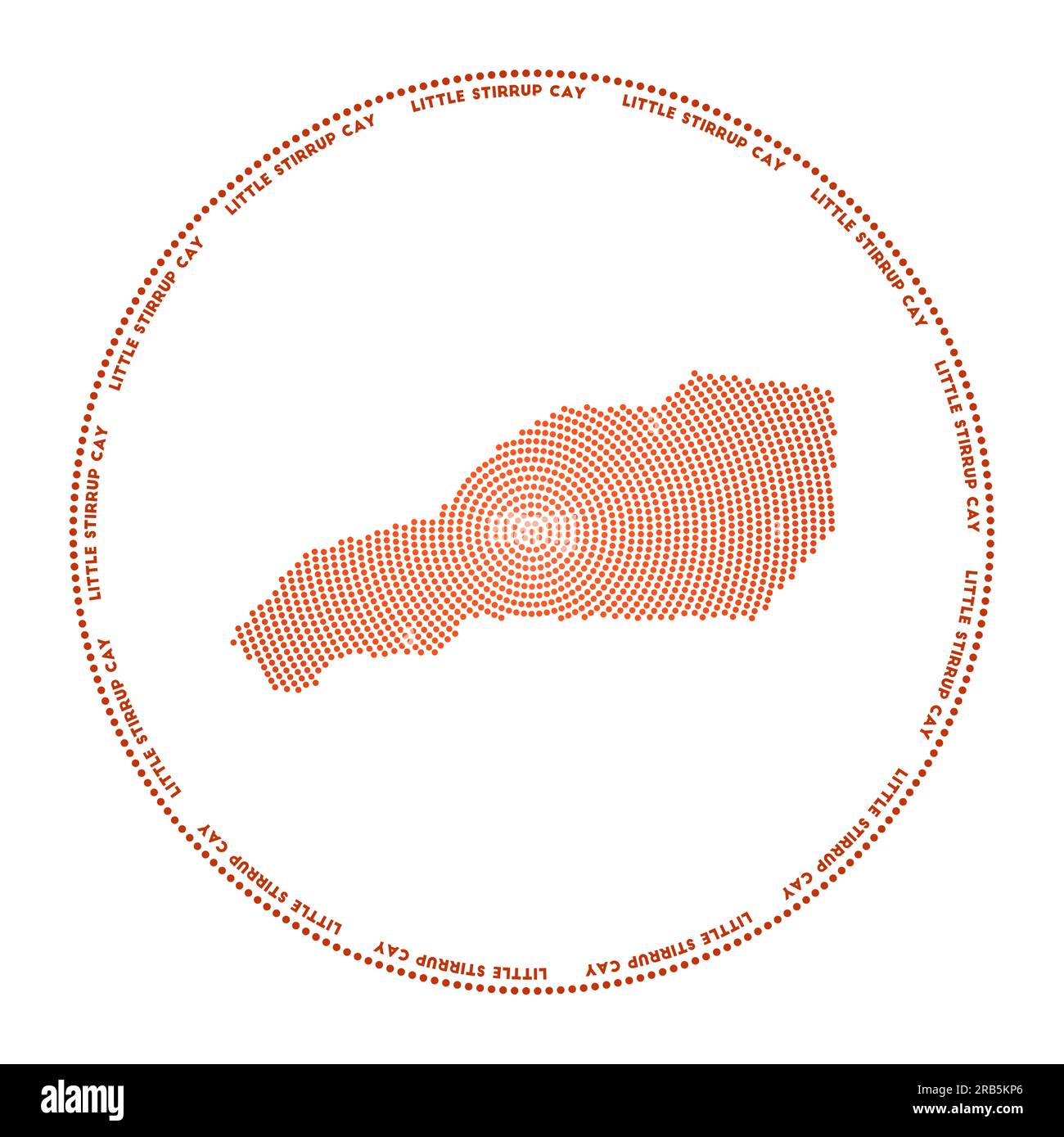 Little Stirrup Cay round logo. Digital style shape of Little Stirrup ...