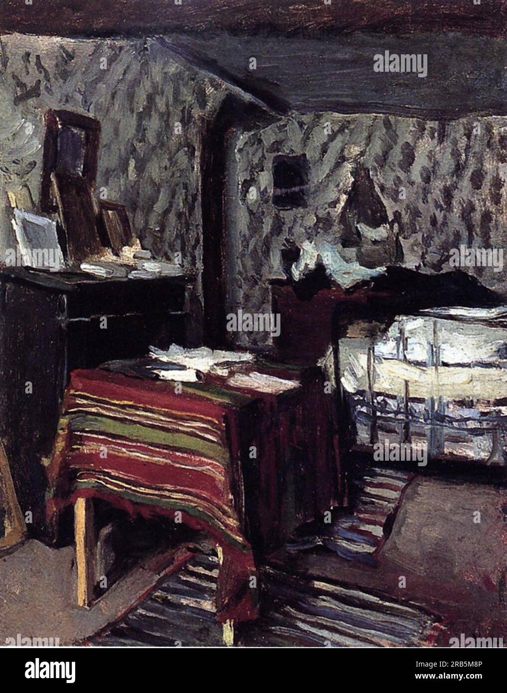 The Artist's Room, Rue Lavin 1878 by Maximilien Luce Stock Photo - Alamy
