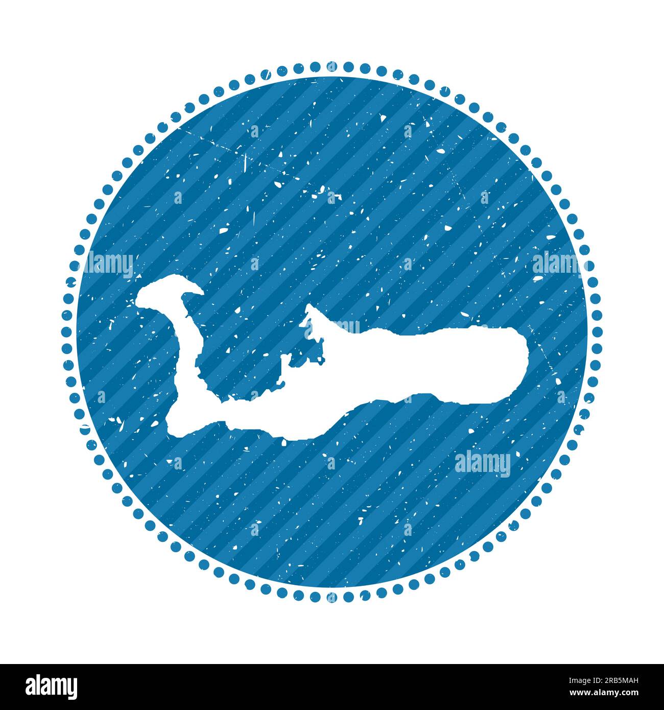 Grand Cayman striped retro travel sticker. Badge with map of island ...