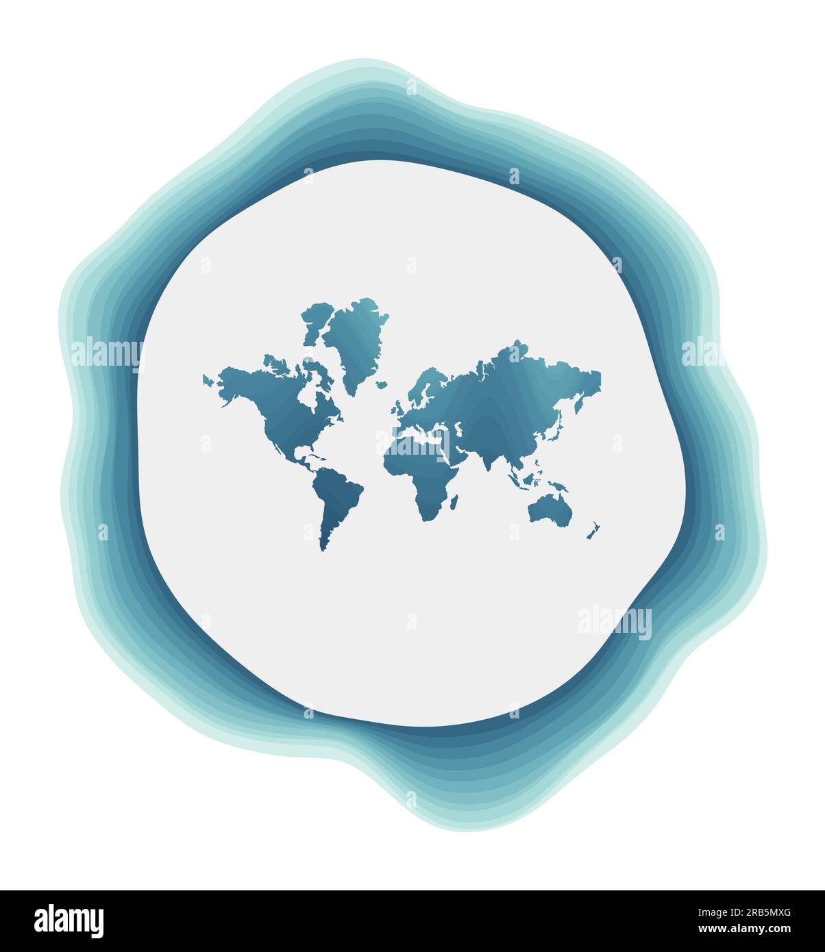 The World logo. Badge of the world. Layered circular sign border shape ...