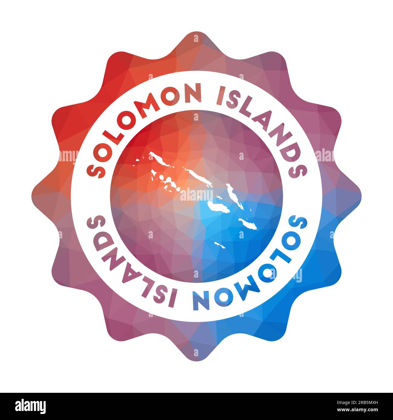 Solomon Islands low poly logo. Colorful gradient travel logo of the ...
