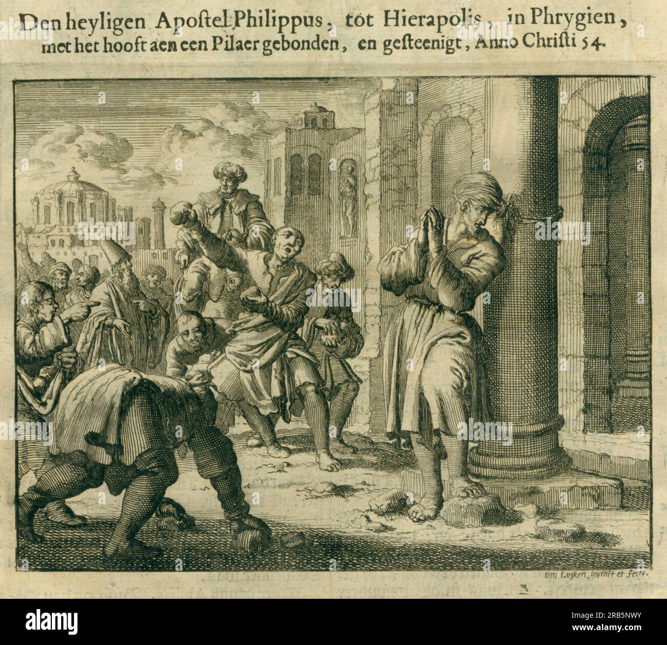 Stoning of Apostle Philip, Hierapolis, Phrygia, AD 54 1685 by Jan ...