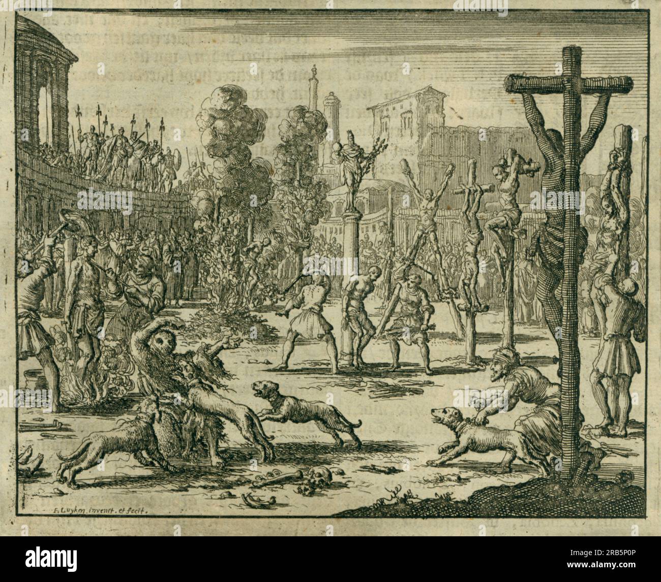 Persecution by Emperors Diocletian and Maximus, AD 301 1685 by Jan ...