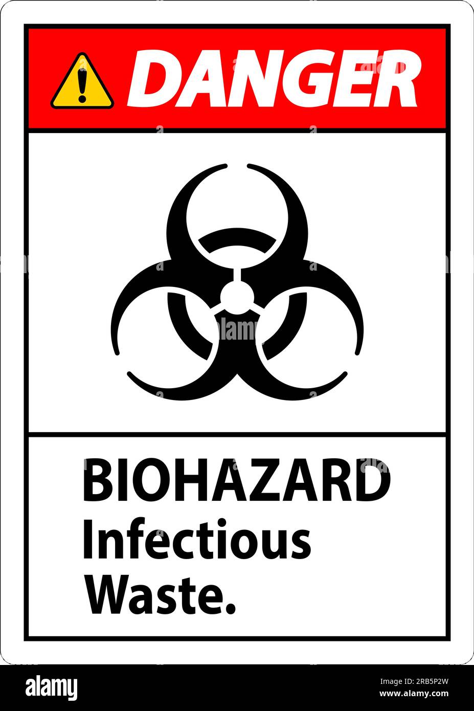 Biohazard Danger Label Biohazard Infectious Waste Stock Vector Image ...
