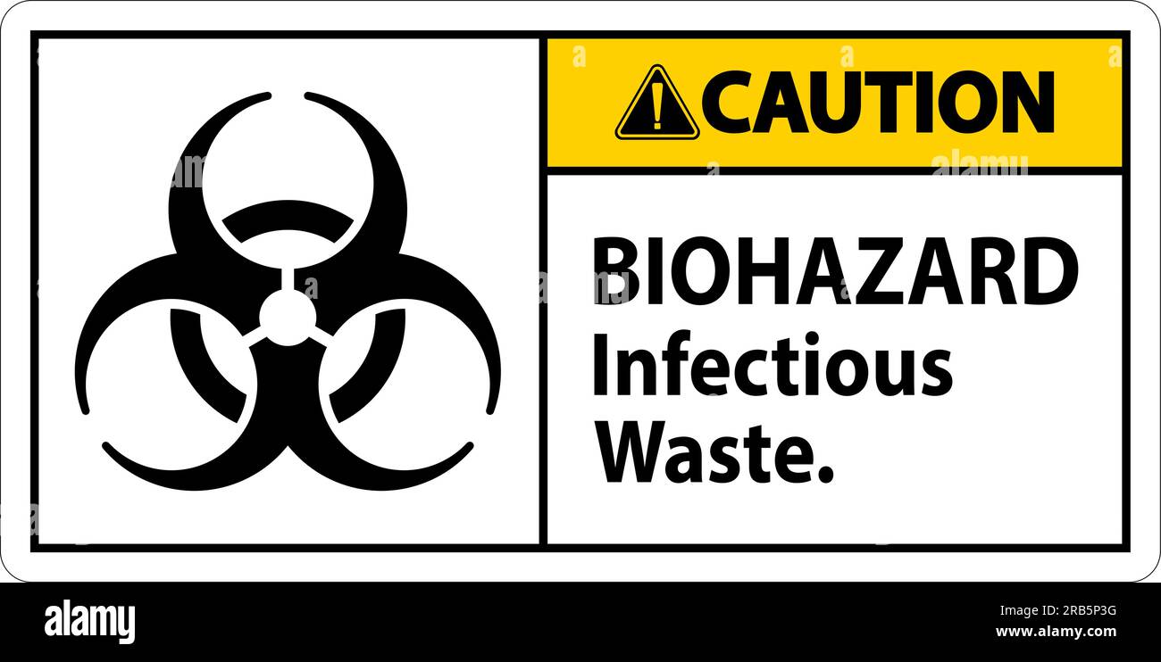 Biohazard Caution Label Biohazard Infectious Waste Stock Vector Image ...
