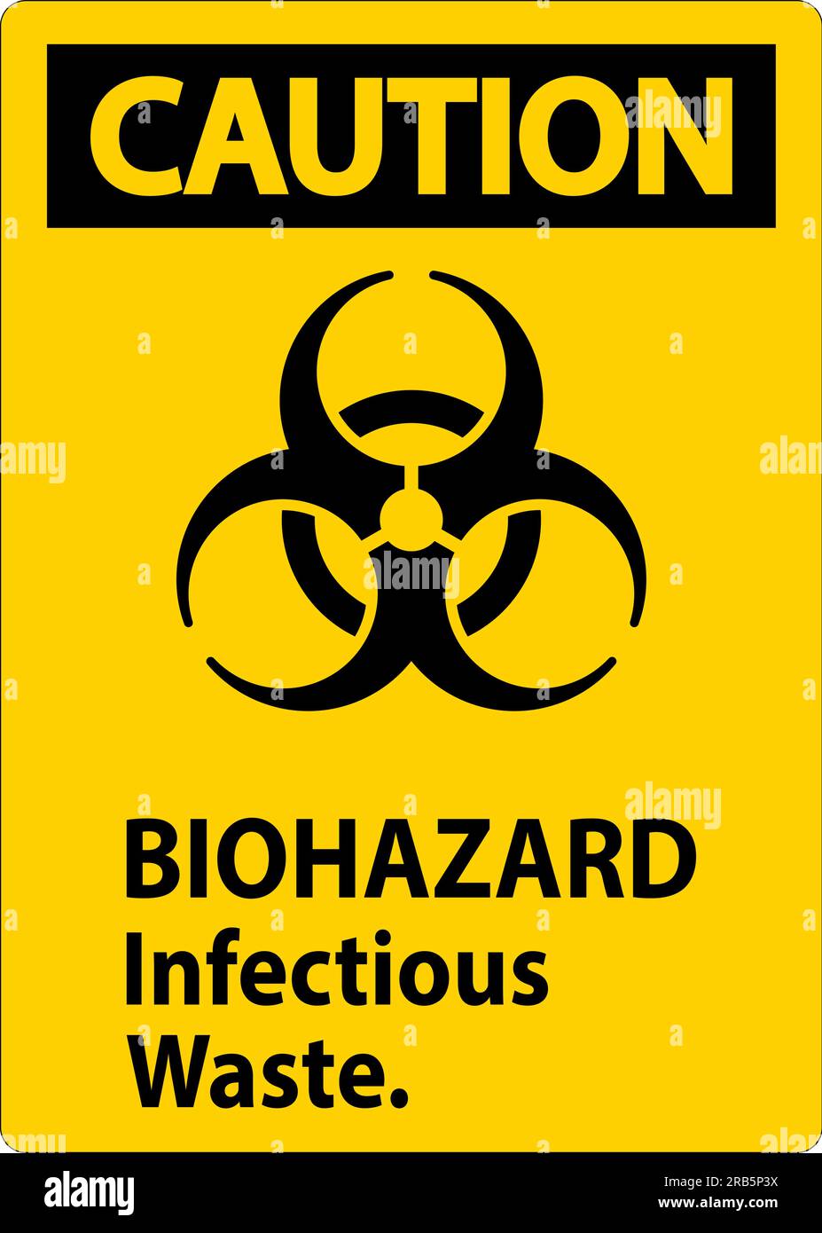 Biohazard Caution Label Biohazard Infectious Waste Stock Vector Image ...