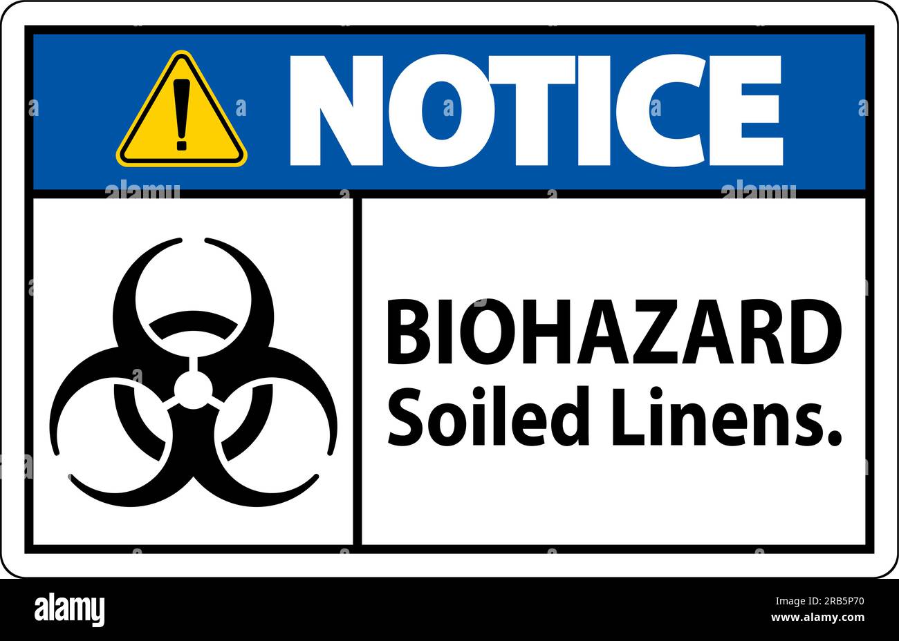 Biohazard Notice Label Biohazard Soiled Linens Stock Vector Image & Art ...