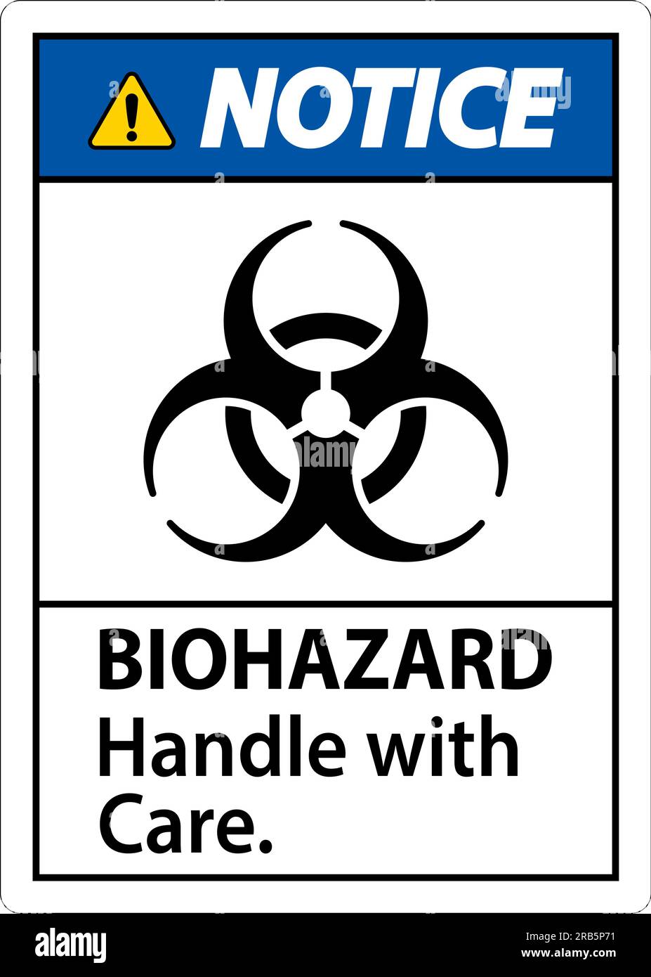 Biohazard Notice Label Biohazard, Handle With Care Stock Vector Image ...