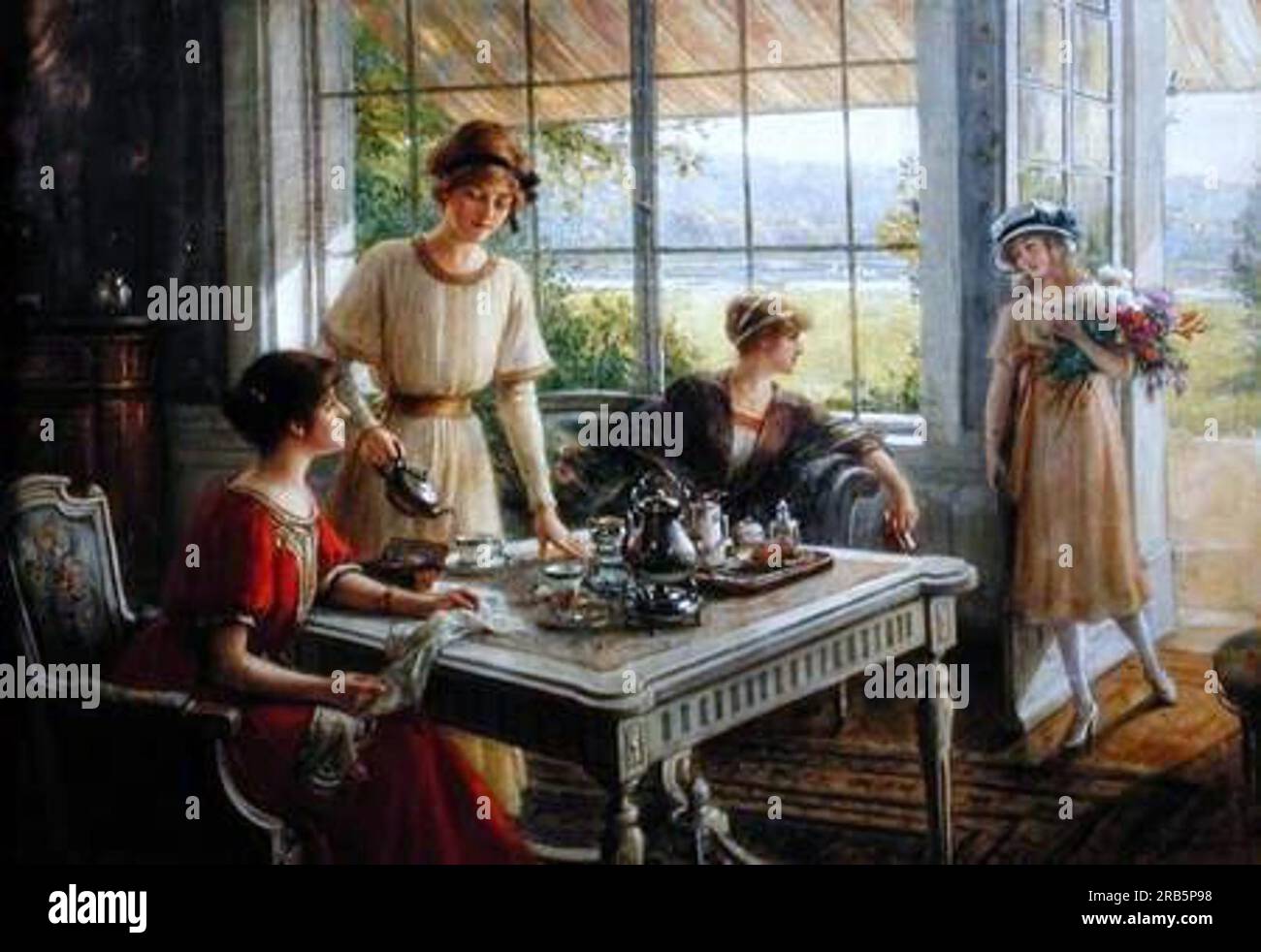 Painting of women having tea hi-res stock photography and images - Alamy
