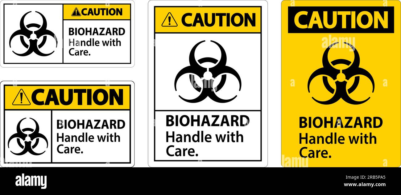 Biohazard Caution Label Biohazard, Handle With Care Stock Vector Image ...