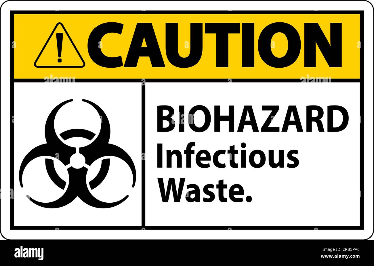 Biohazard Caution Label Biohazard Infectious Waste Stock Vector Image ...