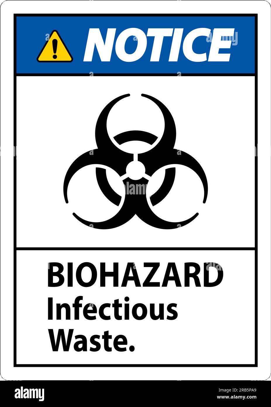 Biohazard Notice Label Biohazard Infectious Waste Stock Vector Image ...