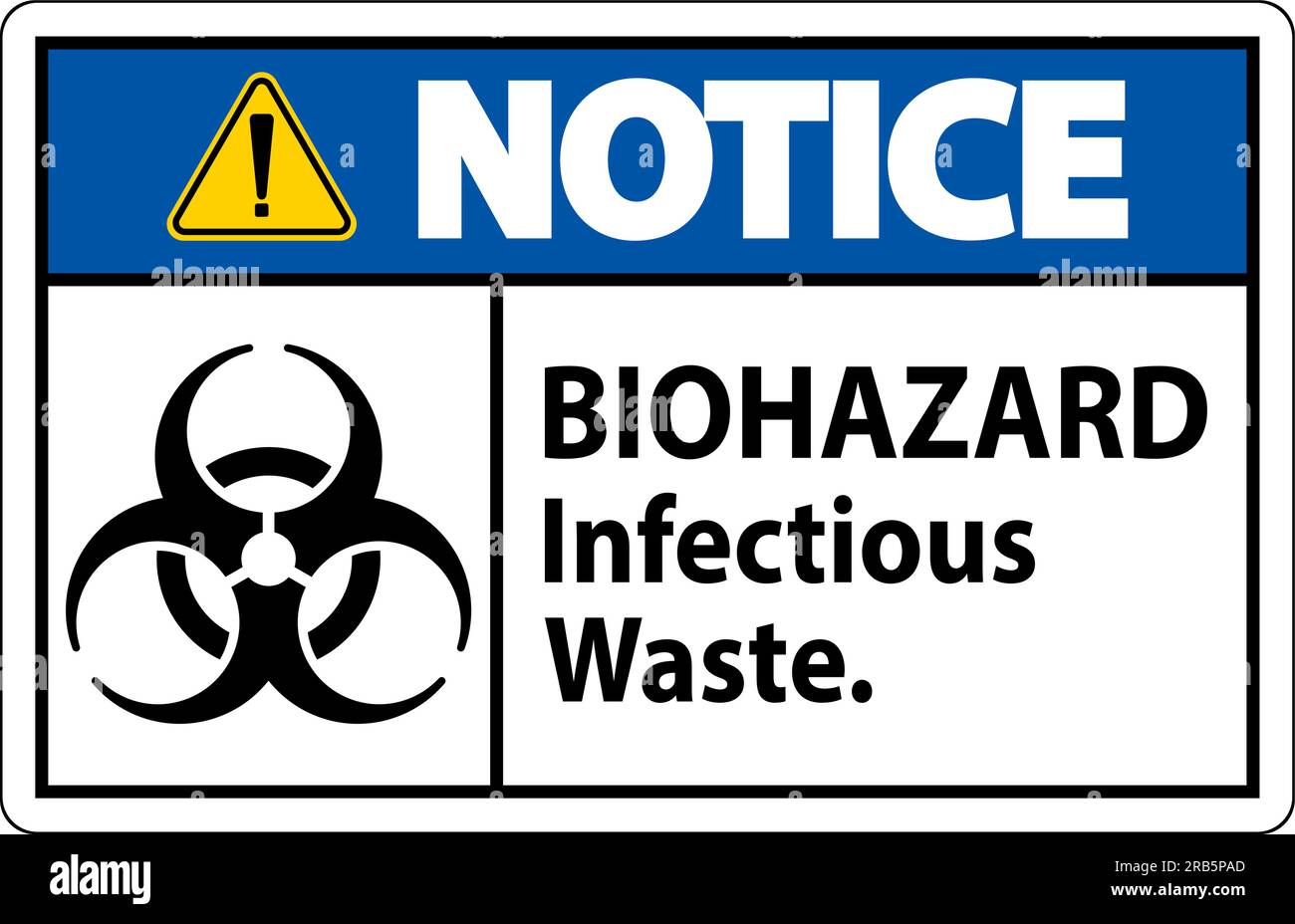 Biohazard Notice Label Biohazard Infectious Waste Stock Vector Image ...