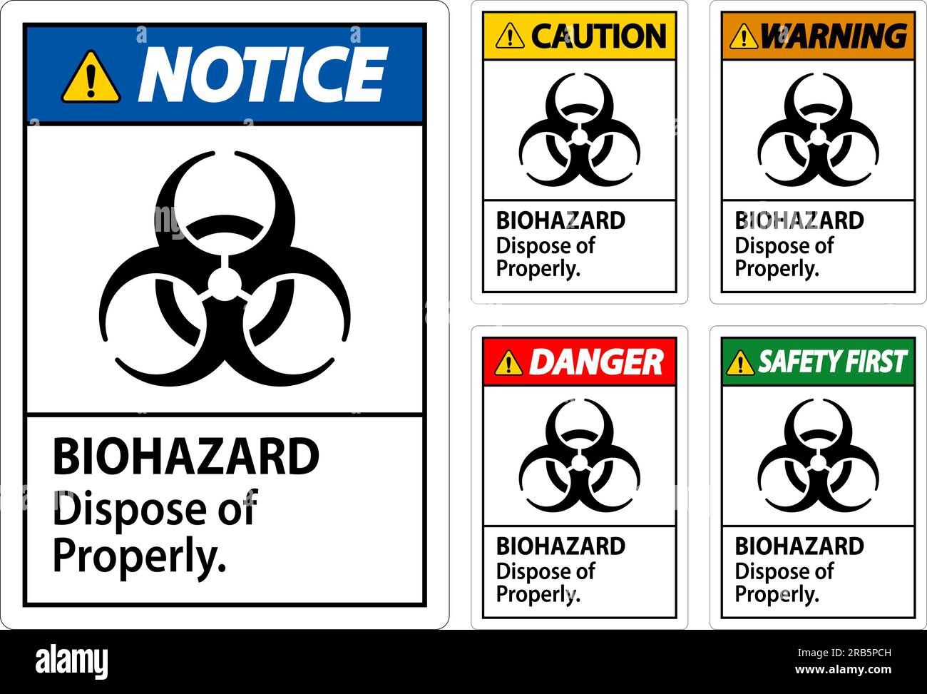 Biohazard Warning Label Biohazard Dispose Of Properly Stock Vector ...
